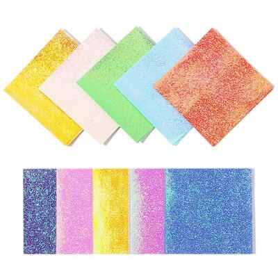 50 Sheets Single-sided Glittering Origami Paper Mixed Shinin