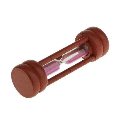Maroon Wood Sandglass Timer Brushing Special Needs Therapy