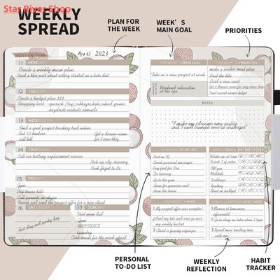 A5 Weekly plan Monthly Plan lattice grid notebook planner