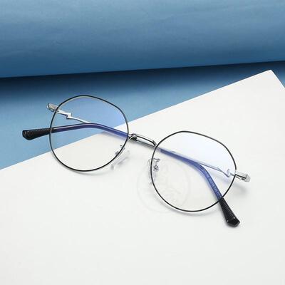 。tendy metal spectacle frame personality curved mirror leg