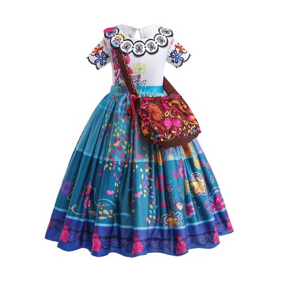 Mirabel Princess Dress For Girls Halloween Cosplay Encanto C