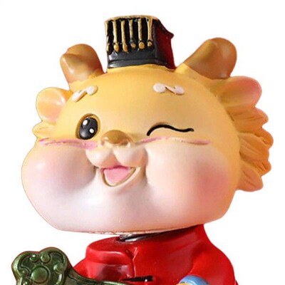 Mini Dragon Statue Tabletop Ornament Resin Car Dashboard