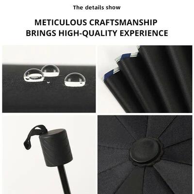 Folding Umbrella Ten Bones Bumper Wind-resistant Rainproof C