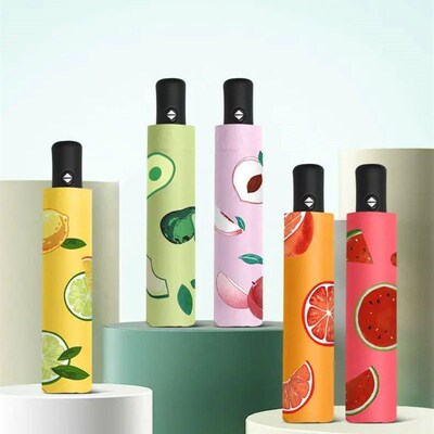 Umbrella Fruit Folding Fully Automatic Rain and Shine Dual P
