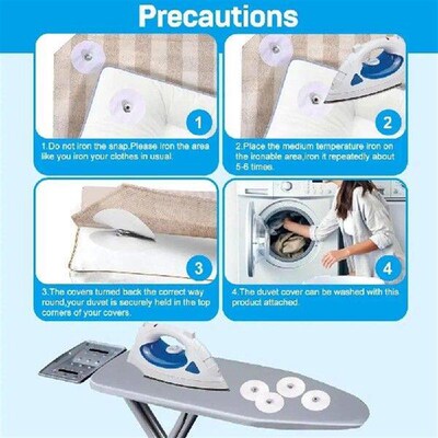 16Pcs Metal Duvet Cover Snaps Clips No More Shifting Fit