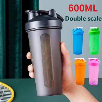 600ml Portable  Protein  Powder Shaker  Bottle Leak Proof Wa