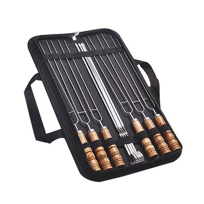 Outdoor Bbq Needle Stainless Steel Bbq Skewer Double-prong B