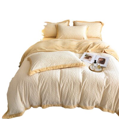 Advanced Sense Thickened Double-sided Carved Velvet Four-pie