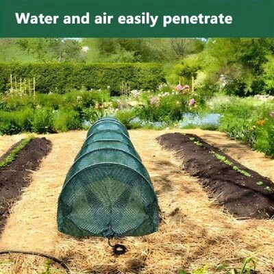 10-Foot Garden Tunnel Shade Net Metal Frame Cloche Hoops