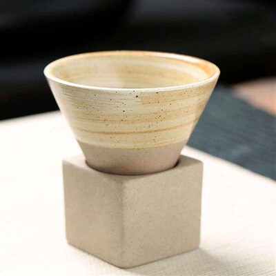 Japanese Rough Pottery Tea Cup with Safe Material Easy to