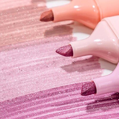 Glitter Highlighters, Flexible Line Width and Smudge-Proof W