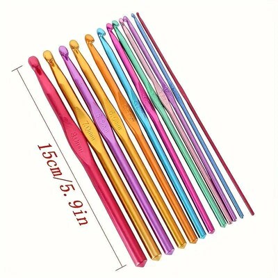 Colored alumina single head knitted crochet hook DIY knittin