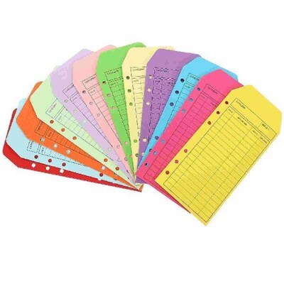 12 Pcs Budget Envelope Colored Kraft Paper Chinese Letter