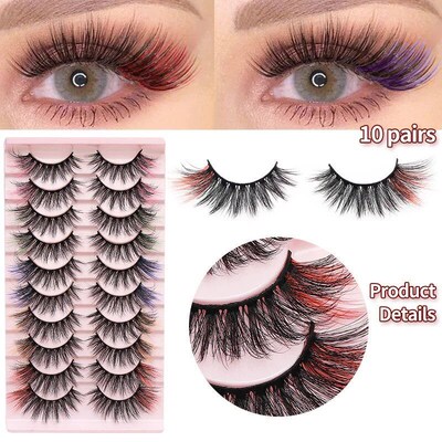 Colored Strip Lashes Fast Shipping Makeup For Clue Mink Eyel
