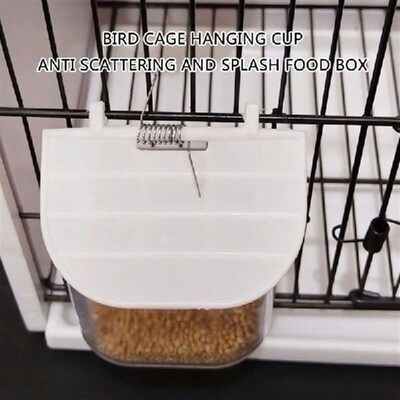 Bird Feeders Dustproof Dispenser AntiSplash Parrots Feeders