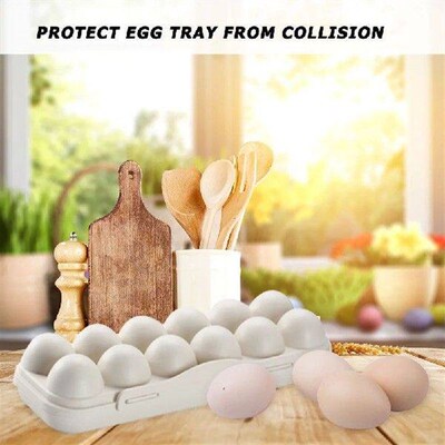 12 Grid Egg Storage Box - Portable and Durable Egg