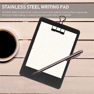 A5 Note Splint Clip Board Writing Paperboard Stainless