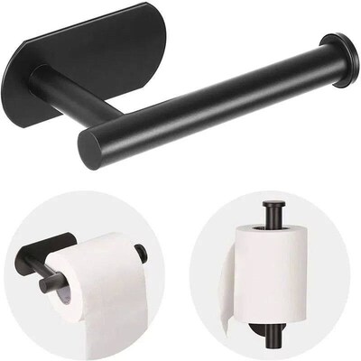1pc Self Adhesive Toilet Paper Towel Holder Plastics Wall Mo