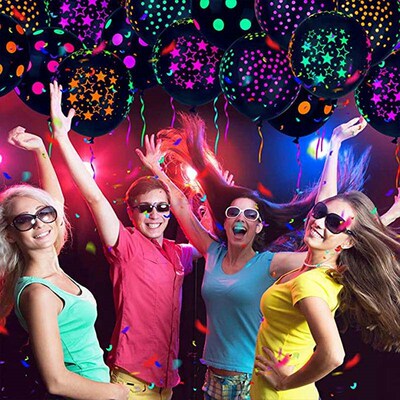 10/20PCS 12inch Fluorescent Balloon Glow In The Dark Glow Lu