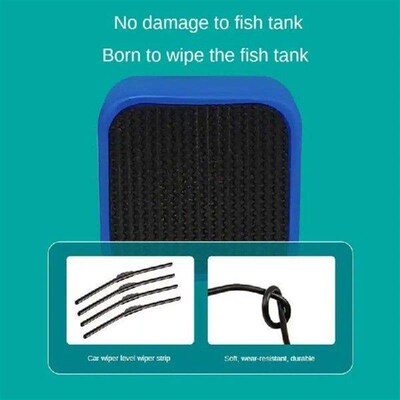 Aquarium Magnetic Brush Glass Floating Algae Scraper Curve