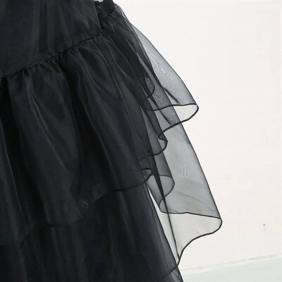Girls Princess Dress Children Addams Party Layered Disguise