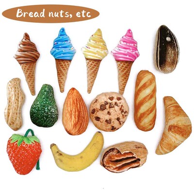 Pet Dog Puppy Plush Squeaky Teeth Chew Food Shape Soft Funny