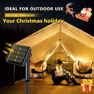 Led Solar Fairy String Light 8 Mode Chritma Led Light Outdoo