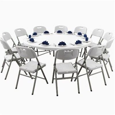 Folding Dining Table Modern Simple Round Table Plastic Multi