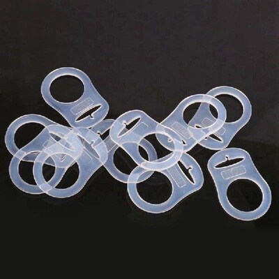 60 Pcs Button Silicone Ring Mam Pacifier Holder Mannequin
