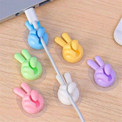 Multifunctional Cable Organizer Clip Holder PVC Thumb Hooks