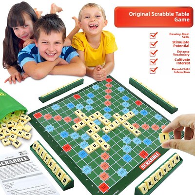 scramble game Crossword Board Educational Family toys拼单字