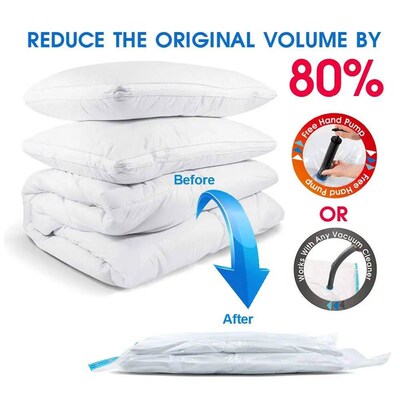 1/3/5pc Vacuum Storage Bag,for Bedding,Pillow,Towel,Clothe S