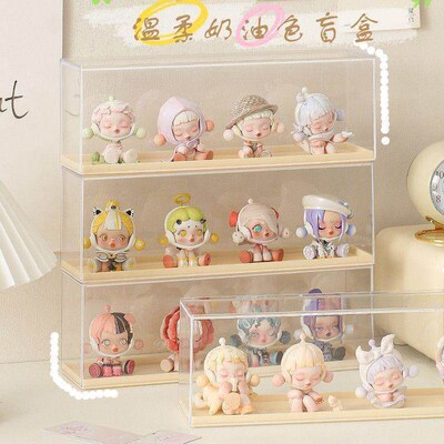 Acrylic display box for blind box figurines, compatible with