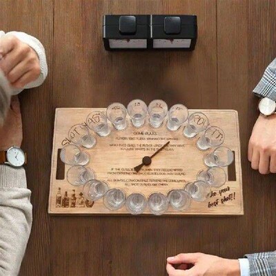 Parties Drinking Game Roulette Wooden Game Night Wheel Fun
