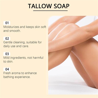 OCEAURA Tallow Soap, gently cleanses the whole body, moistur