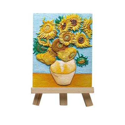 数字油画diy浮雕手绘自己填色上彩手工画画涂色填充油彩画向日葵