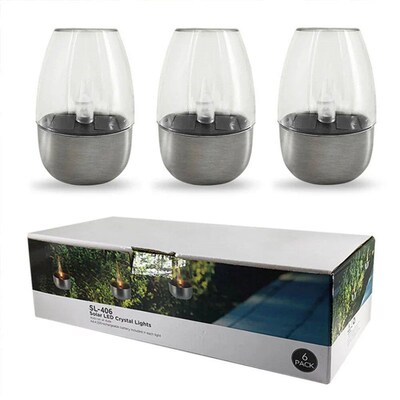 LED Solar Flameless Candle Lamp With 1.2V 600MAH Rechargeabl