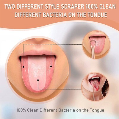 1pc/3pc Tongue Scraper Cleaner Stainless Steel Tongue Scrape