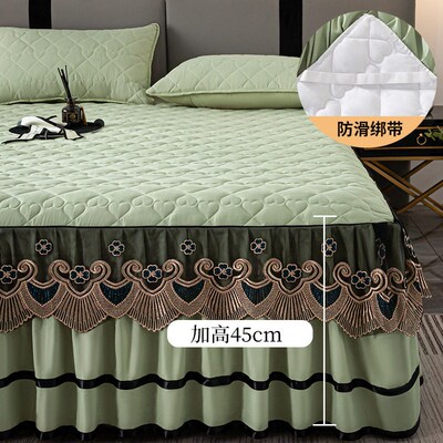 Soybean Fiber Padded Bed Skirt Three-piece Set 1.8m Bedsprea