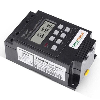 SINOTIMER TM616 30AMP 4PINS 7 Days Programmable Timer Din Ra