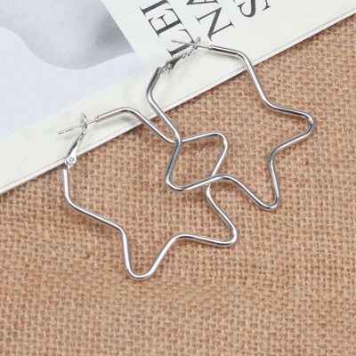 Fashion Metal Five-pointed Star Ear Ring Womens Shape Earri