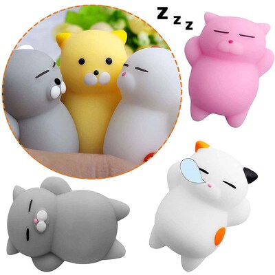 1PC Ant-sress Squeeze Toys Mn Soft Slow Rsng Anmal Cat