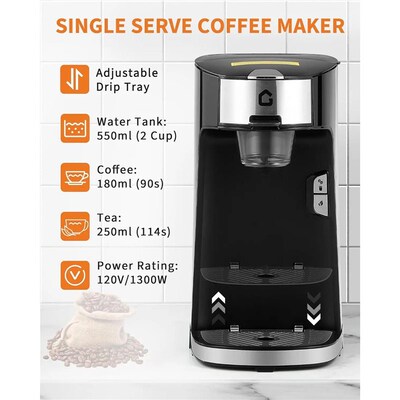 Single Serve Coffee Maker, K Cup Coffee Brewer for Capsule a