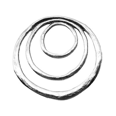 WYSIWYG 1pcs 49x51mm 3-Layer Circles Charms Pendant For Jewe