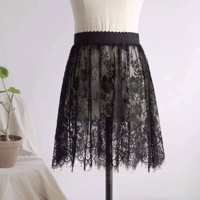 2024 Fashion Basic Underskirt Female Half Length Skirt Lace