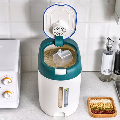5KG Metering Household Kitchen Rice Bucket Grains Storage Bo