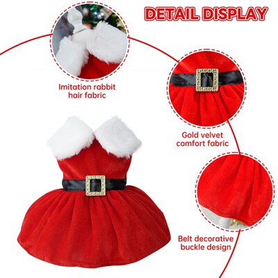 Christmas Dog Dresses For Small Dogs Clothes Summer Christma