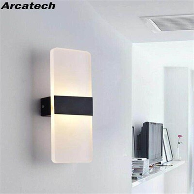 3W LED Acrylic Wall Light AC85-265V Rectangle Wall Sconce Li
