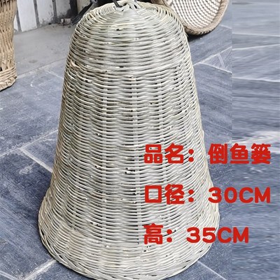 贵州三穗竹编鱼笼鱼篓手工编制泥鳅笼农家乐抓鱼捕鱼捉鱼倒鱼篓