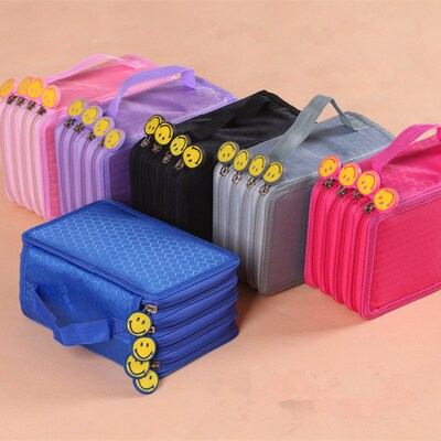 72-pen holes 4-layer anti-rust steel pen case for both men